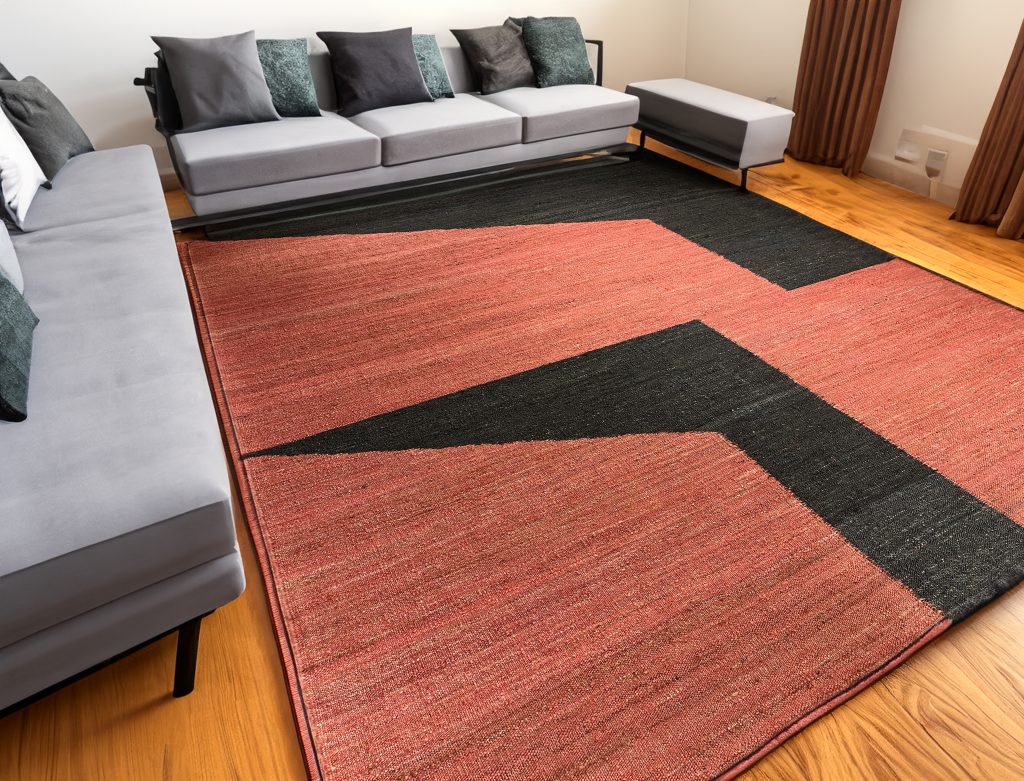 Maroon Matrix - Buy premium luxurious rugs online - The Weaver