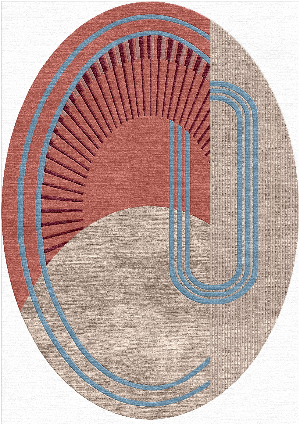 Oval Azure - Buy premium luxurious rugs online - The Weaver